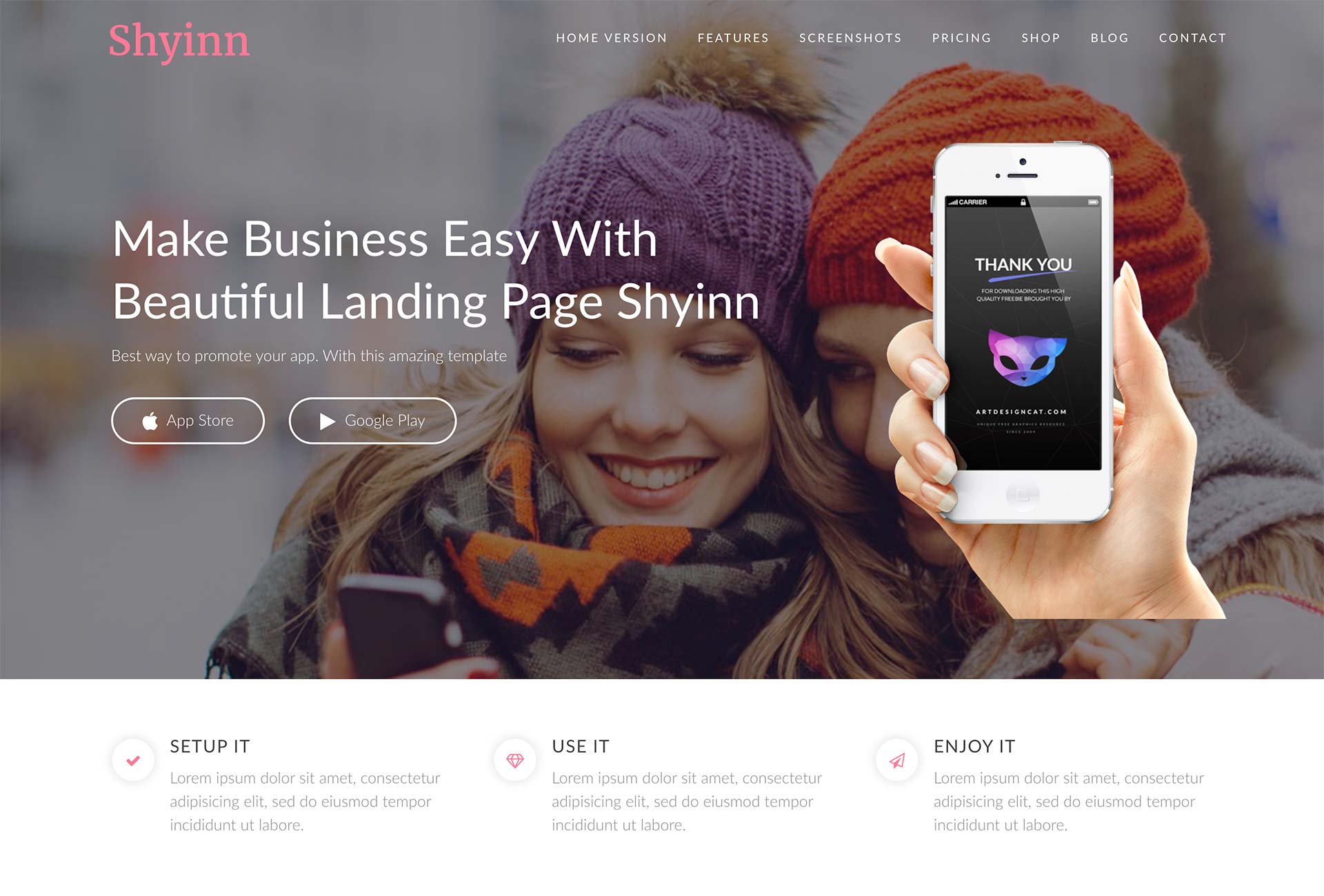 Free App Wordpress Theme One Page | Themesty Free WP Themes